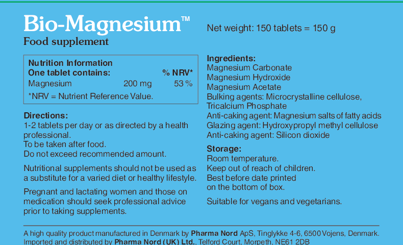 Bio-Magnesium 200mg – Northwood Health Foods