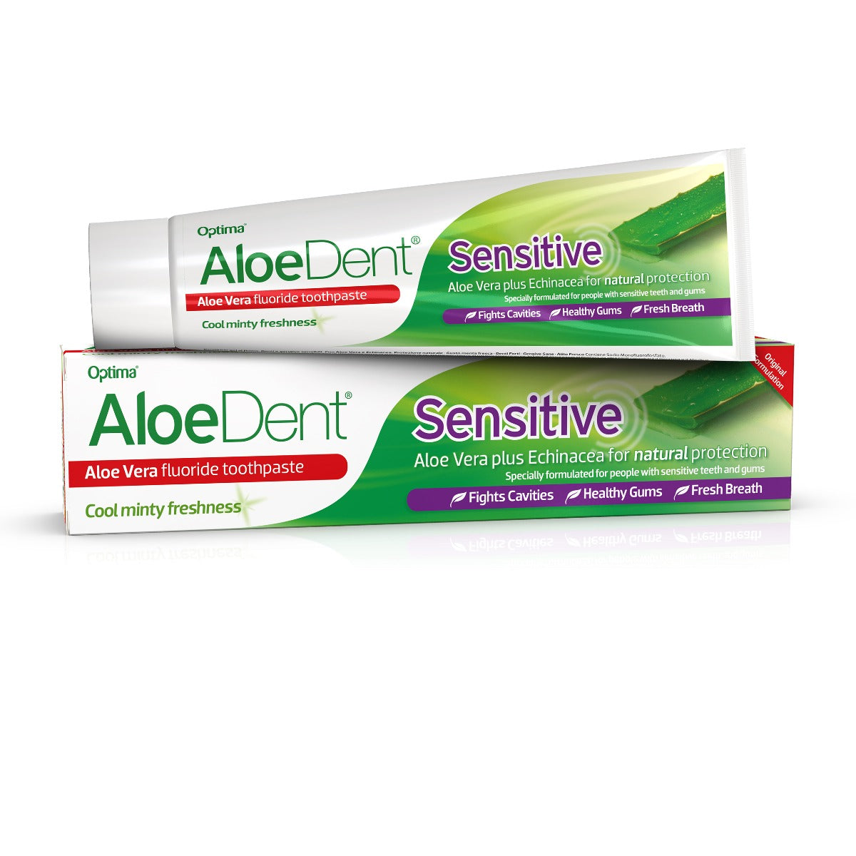 Aloe Dent Sensitive Aloe + Echinacea Toothpaste Fluoride - Peppermint ...